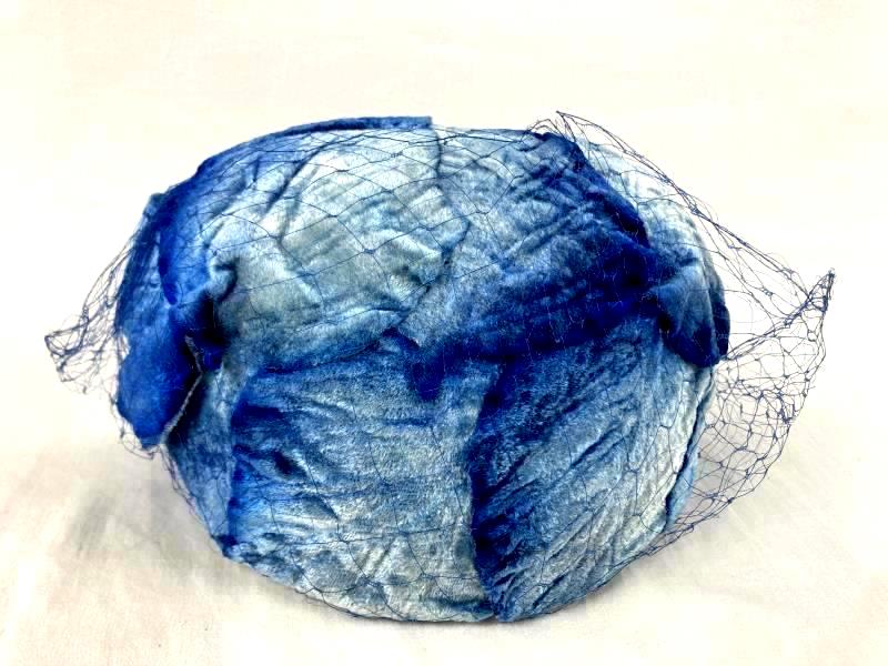 Vintage Headband Hat Blue Netting Costume Accessory Ballet Wedding ...