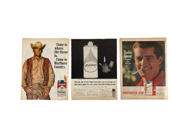 Lot of 3 Vtg 1960s Tobacco Lighter Ads Advertisements Cigarettes ...